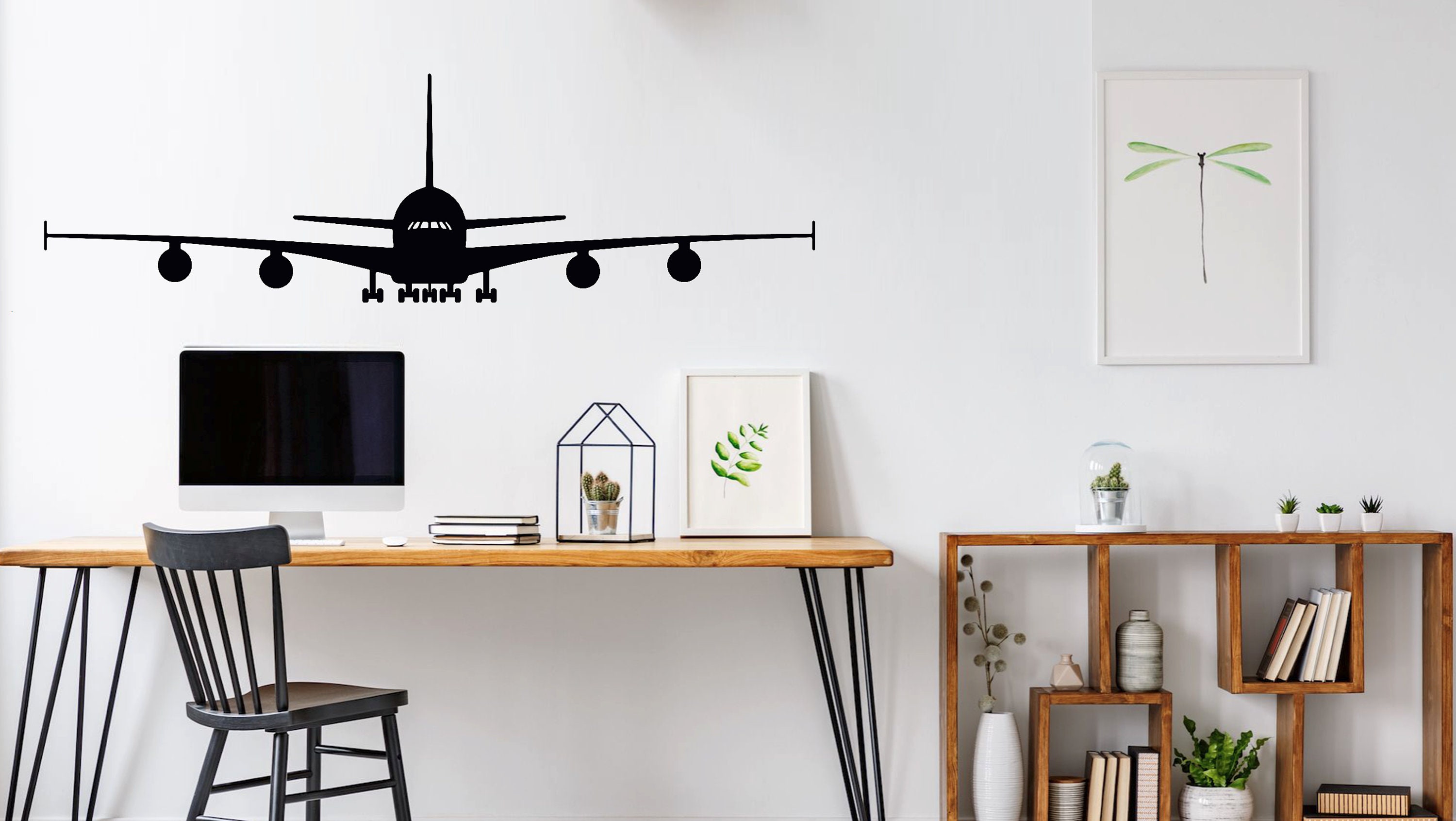 Handcrafted Wooden Airbus A380 Silhouette Airline Decor, Majestic Large ...