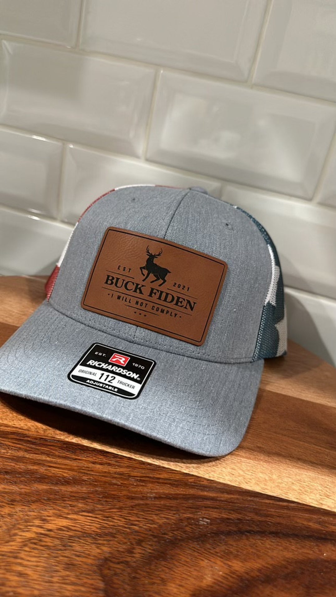 Buck Fiden Leather Patch Hat, Buck Fiden, Custom Snapback Leather Patch ...