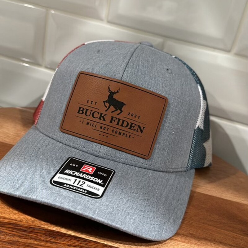 Leather Patch Hat - Etsy