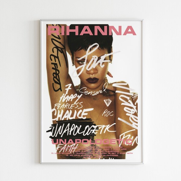 Rihanna Wall Art - Etsy