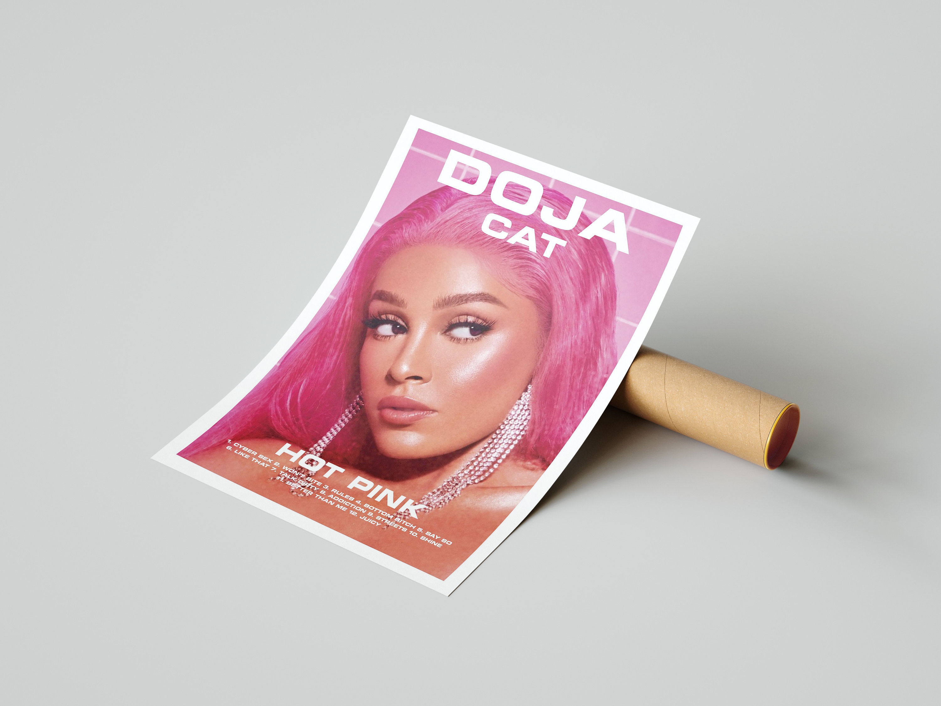 Doja Cat Posters Doja Cat Hot Pink Poster Doja Cat Album Etsy