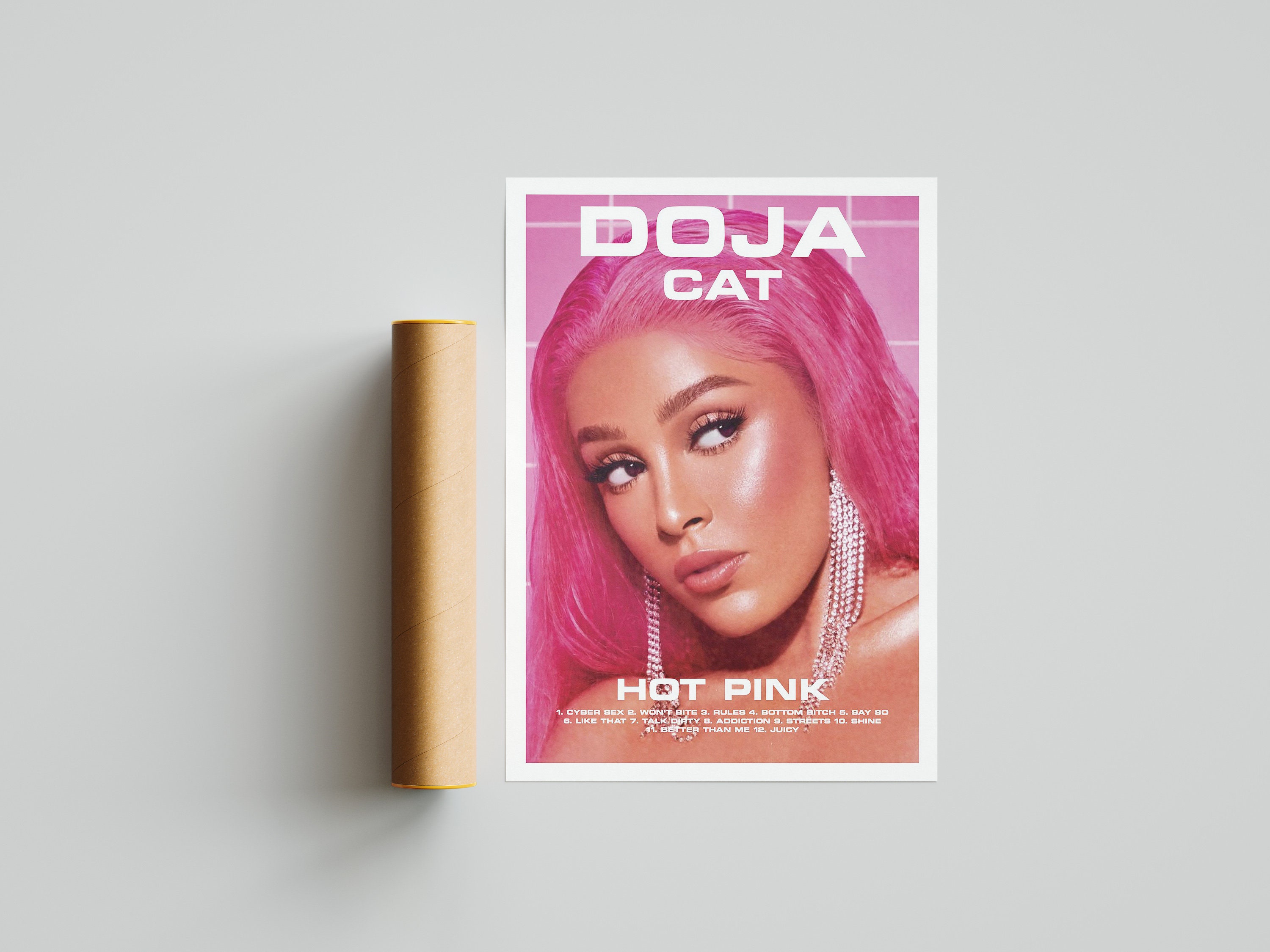 Doja Cat Posters Doja Cat Hot Pink Poster Doja Cat Album Etsy