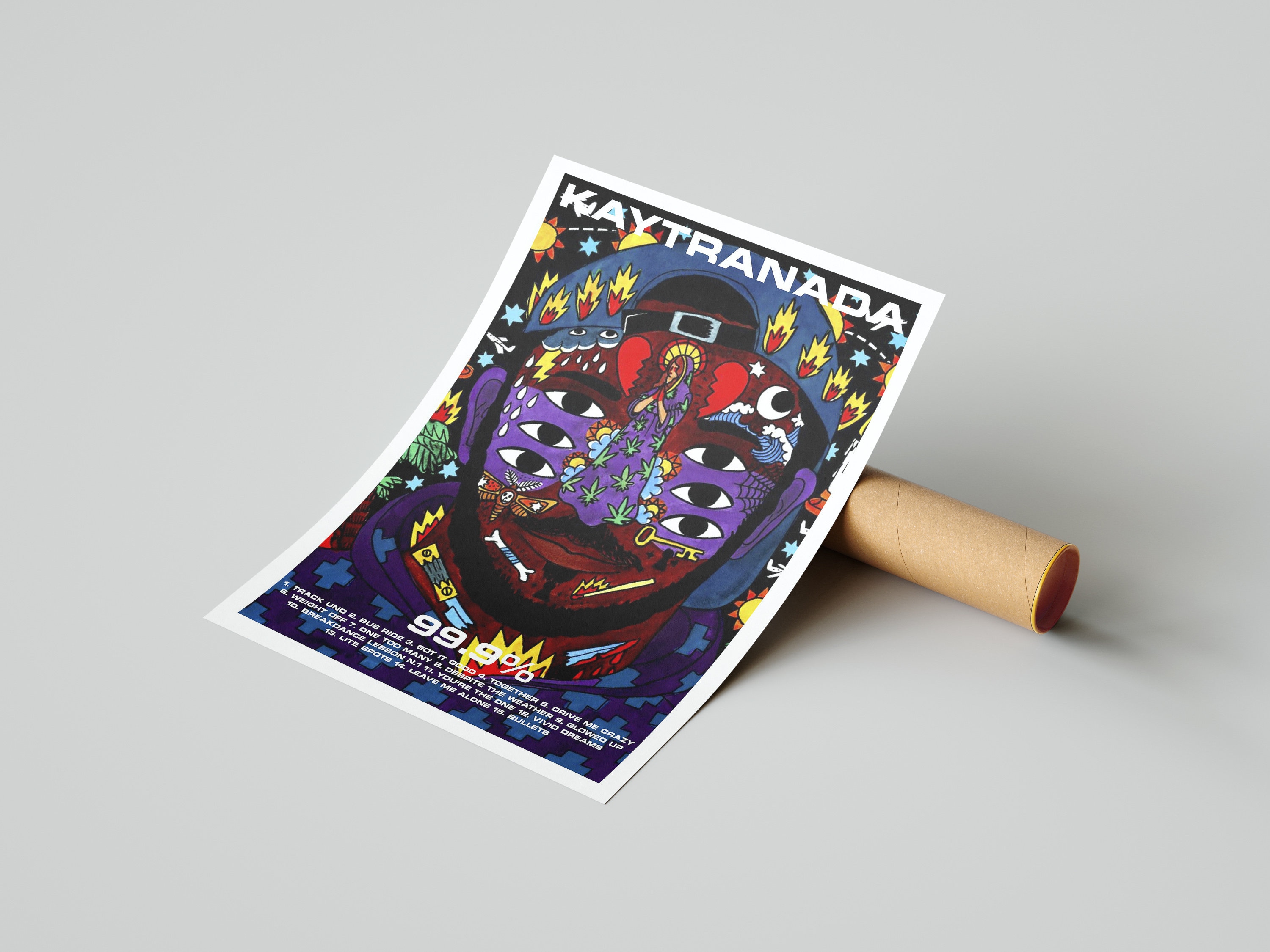 Kaytranada Posters, Kaytranada 99.9% Poster, Kaytranada Album Cover ...
