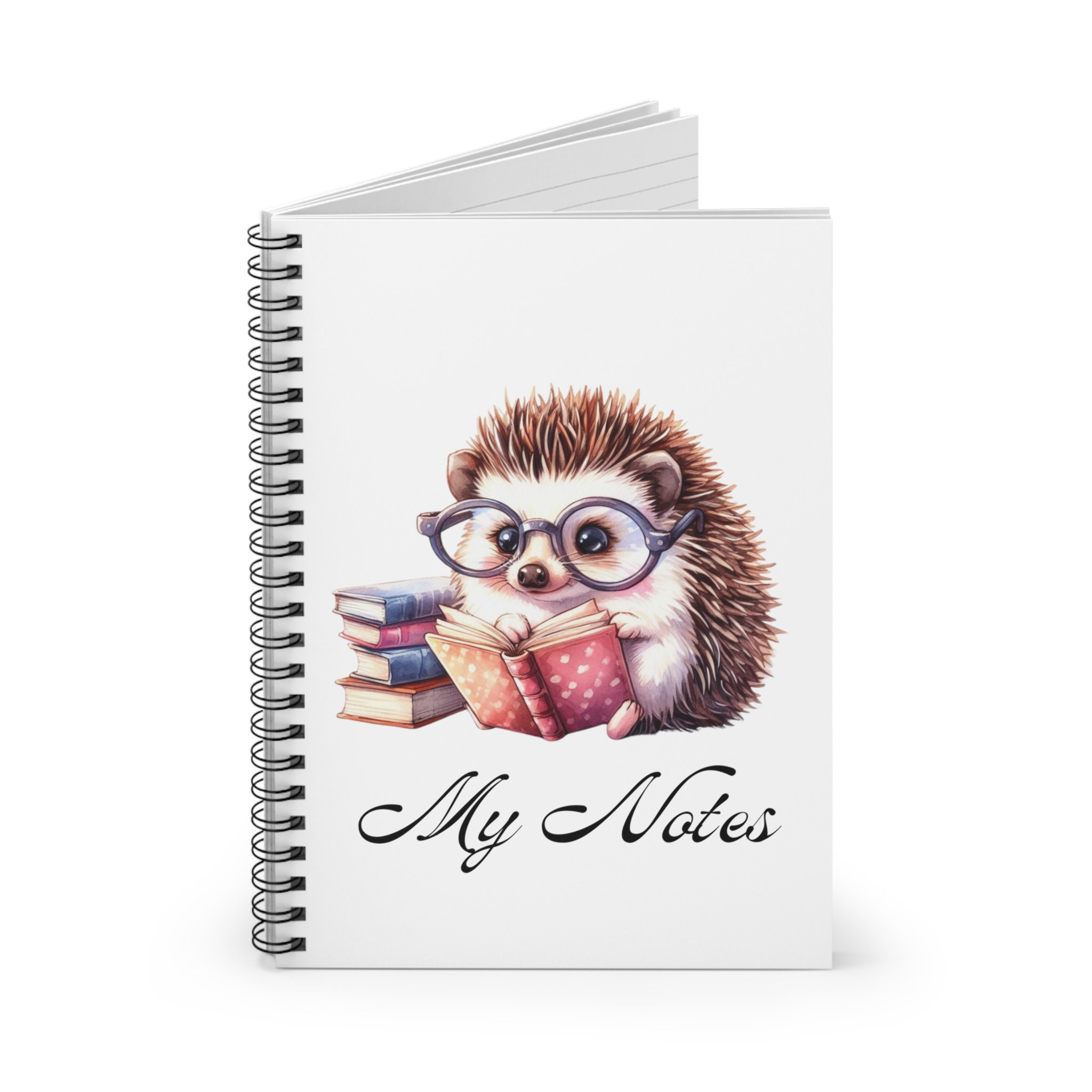 Hedgehog Spiral Notebook Animal Notebook My Notes Journal to Do List ...