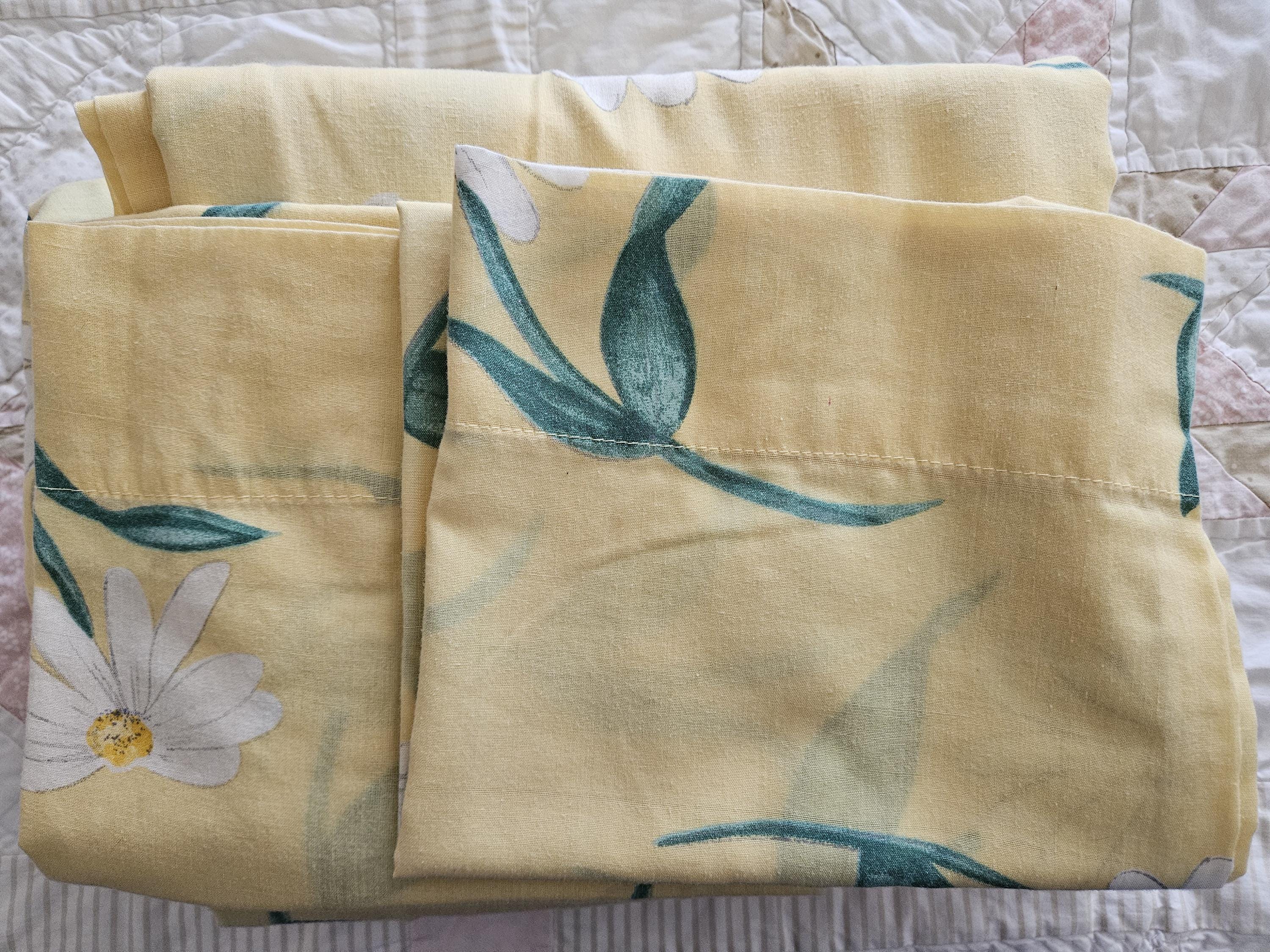 Vintage Daisy Bedsheet Set, Queen/full Set - Etsy