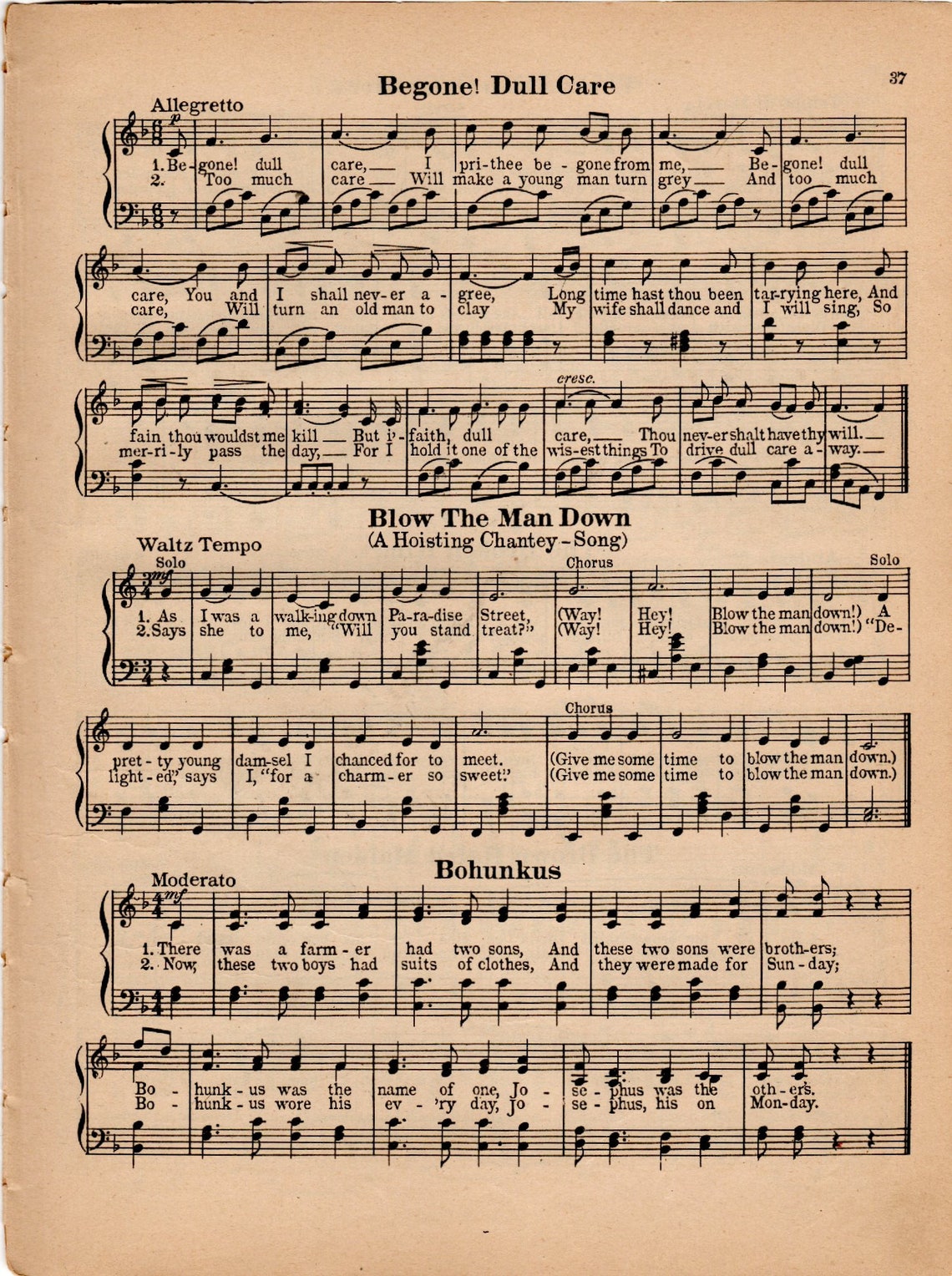 Antique Music Sheets - Volume 1, Digital Download - Etsy
