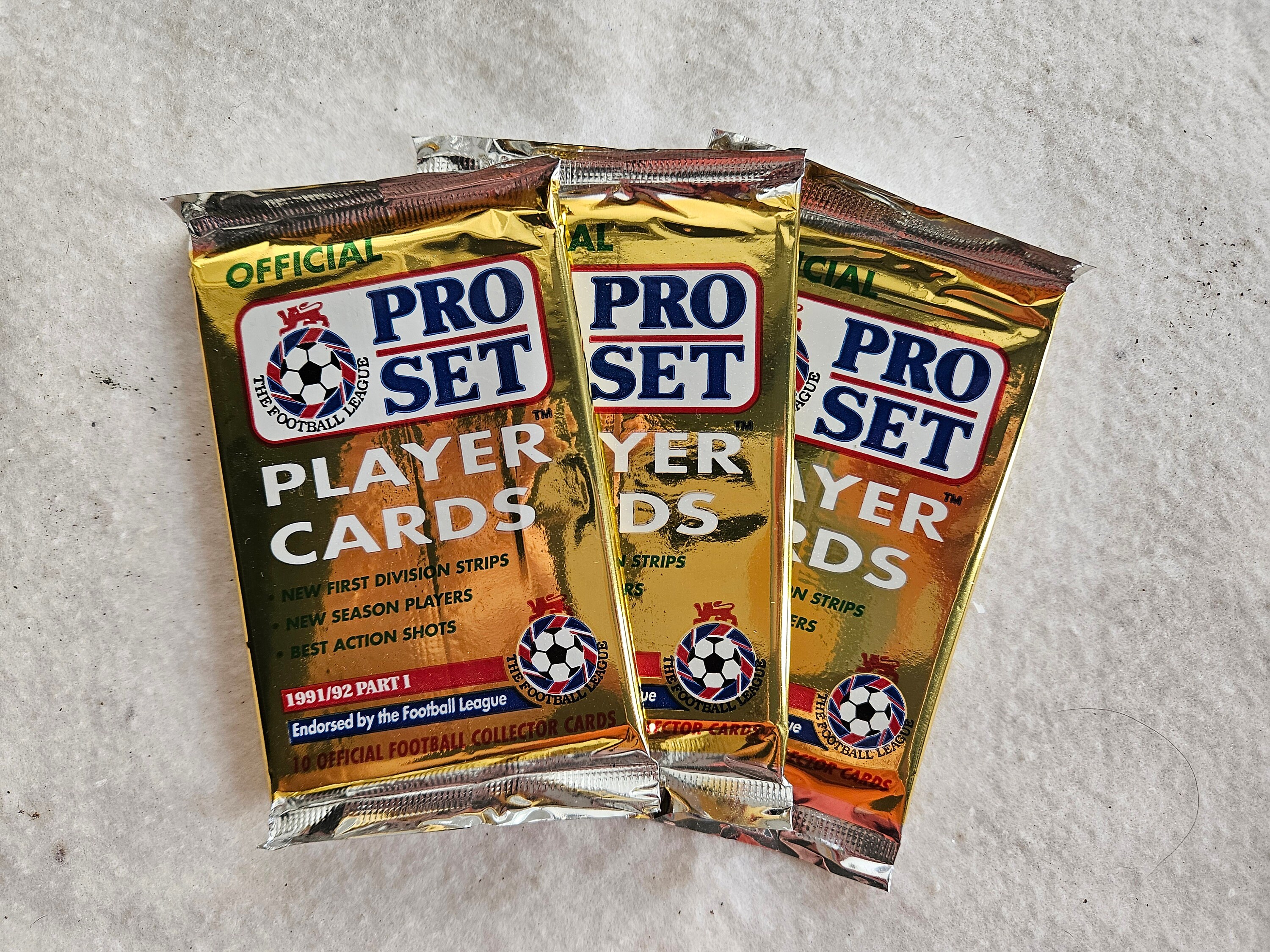 Official Pro Set 1991/92 Football League Collector Cards, Soccer ...
