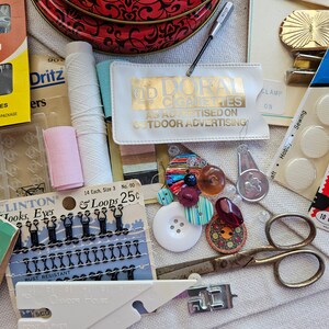 Vintage Sewing Notions/supplies in Old Tins - Etsy
