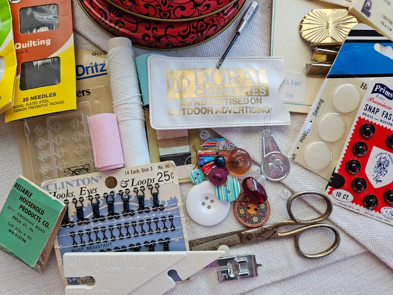 Vintage Sewing Notions/supplies in Old Tins - Etsy