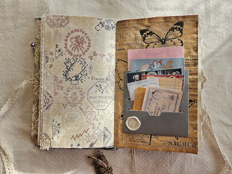 Handmade Journal, Junk Journal, Eclectic, Soft Cover Journal With Fairy ...