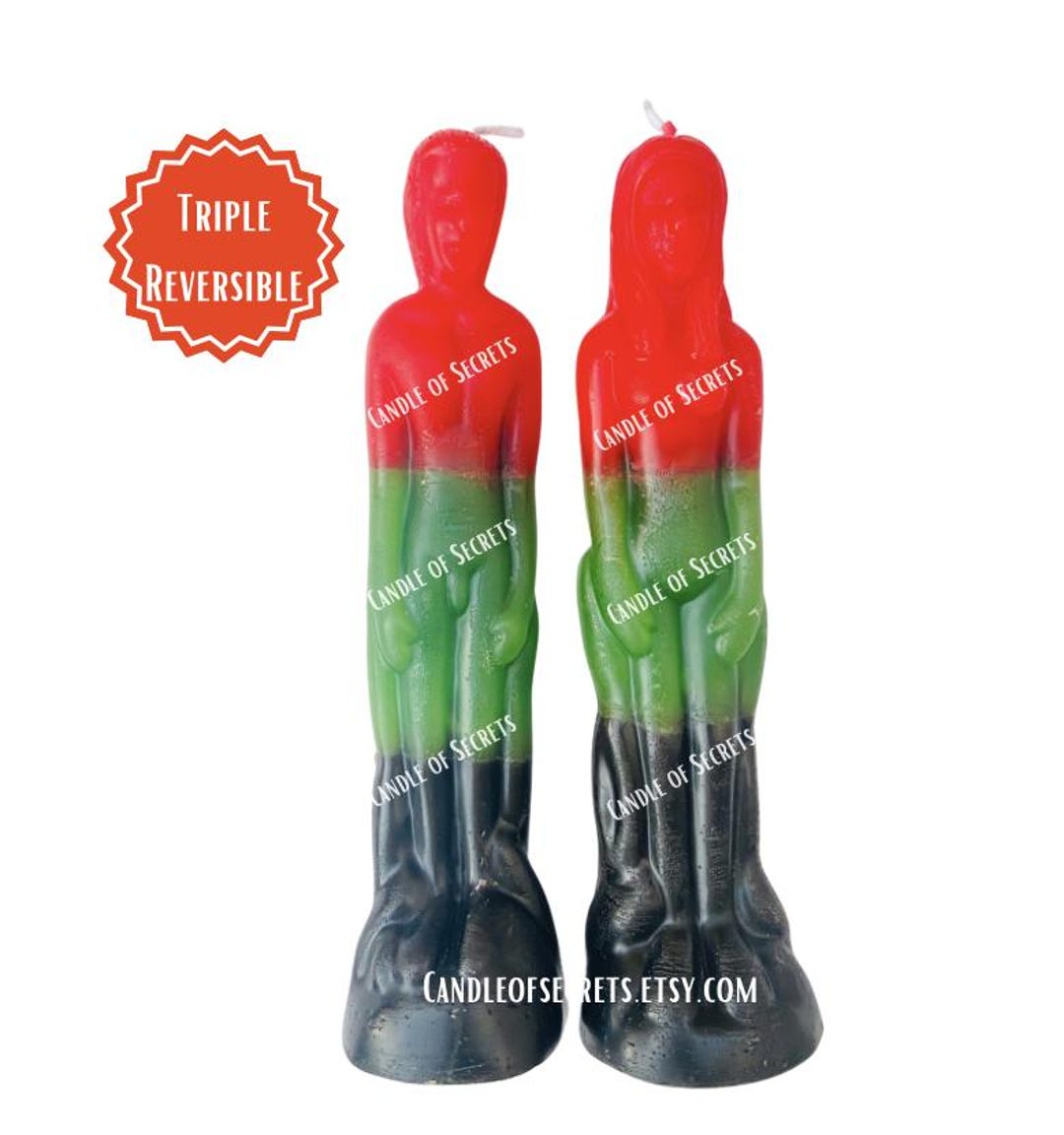 Triple Reversible Figure Candles, Cleansing Candles, Velas De Figura ...