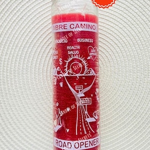 Road Opener Glass Candle, Open Roads, Prosperity, Abre Caminos Vela - Etsy