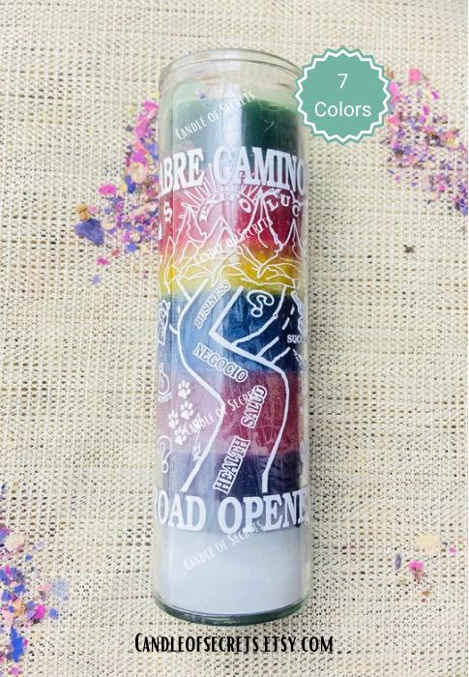 Road Opener Glass Candle, Open Roads, Prosperity, Abre Caminos Vela - Etsy