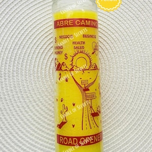 Road Opener Glass Candle, Open Roads, Prosperity, Abre Caminos Vela - Etsy