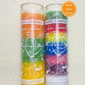 Road Opener Glass Candle, Open Roads, Prosperity, Abre Caminos Vela - Etsy