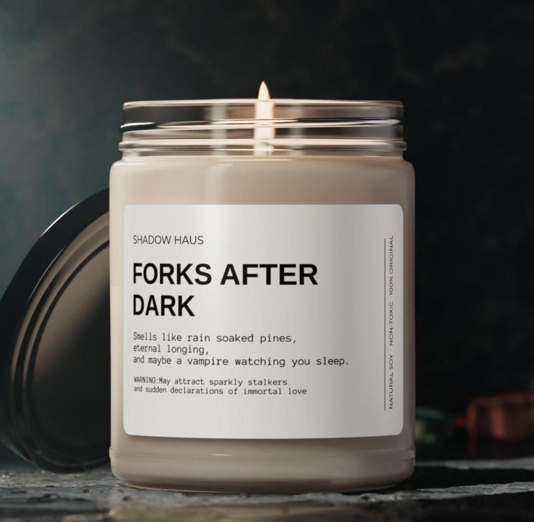 Forks After Dark Soy Candle: Vampire Twilight Candle Gift - Etsy