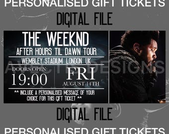 The Weeknd Concert Ticket Souvenir - Etsy UK