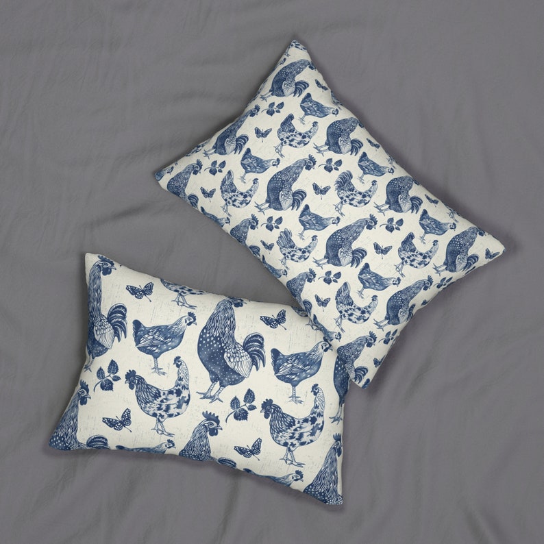 Farmhouse Chicken Pillow Chicken Lover's Cushion, Cottagecore Home ...