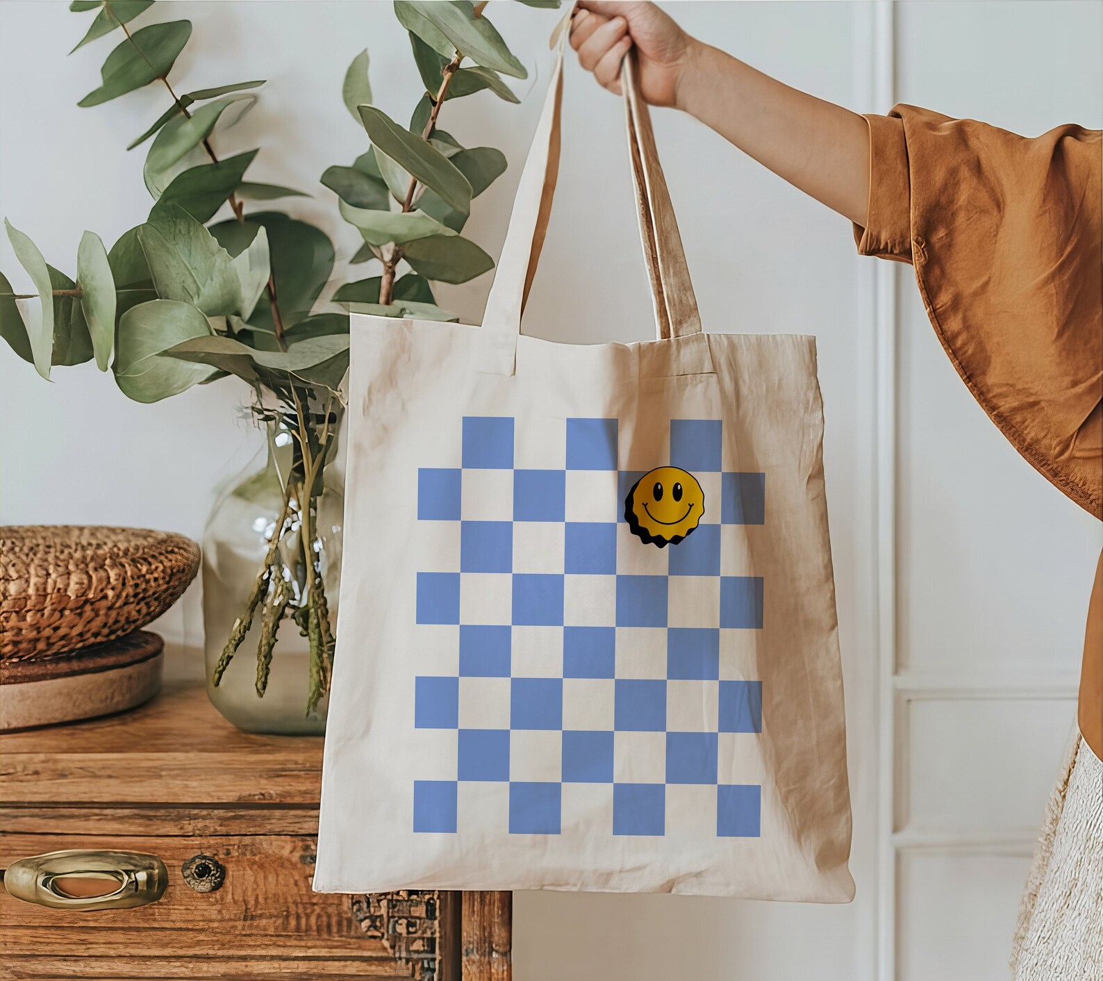 Vans Inspired Tote Bag, Skateboard Theme Gift for Skaters Checkered ...