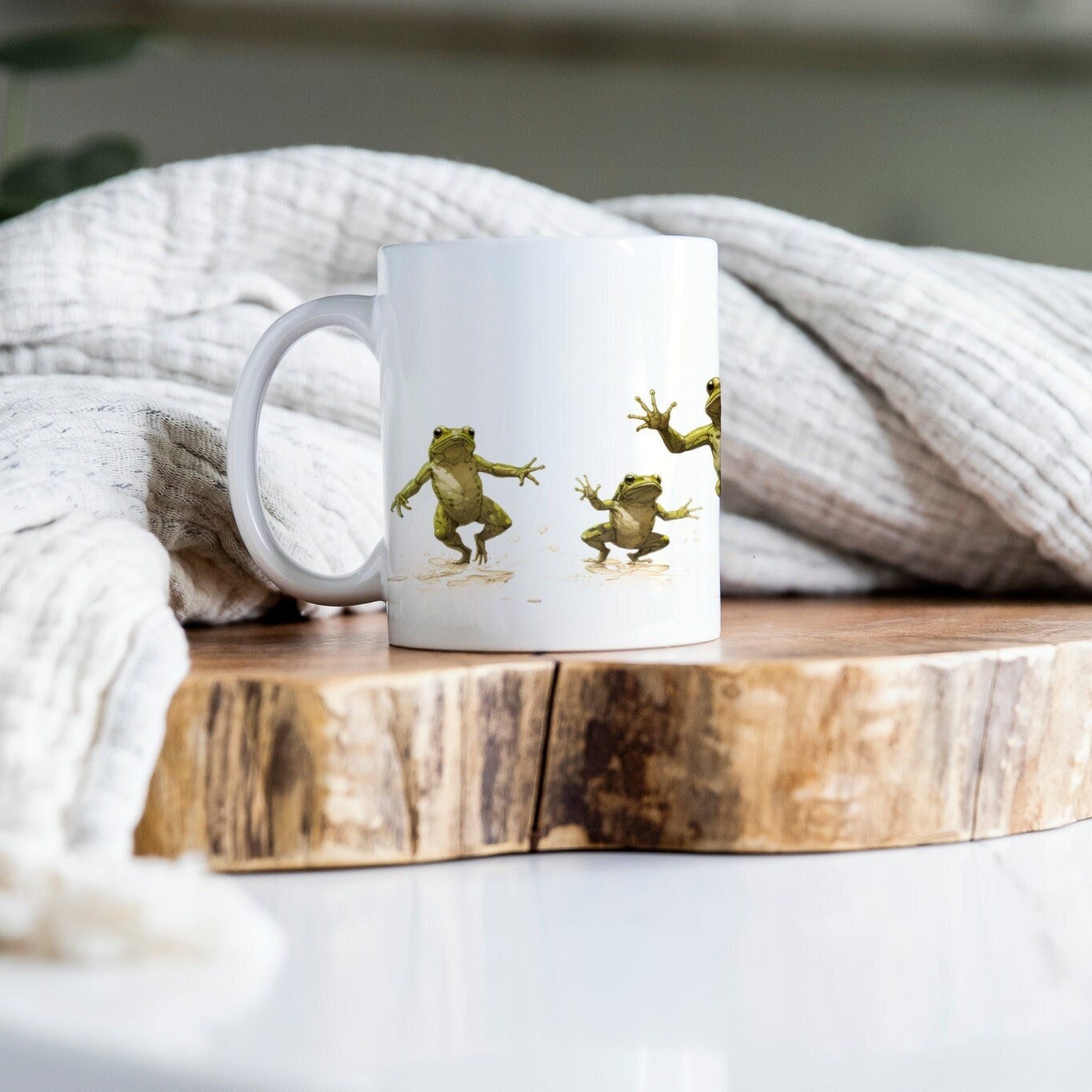 Cute Frog Mug Happy Hopping Frog Mug Coffee Mug Frog Lover - Etsy