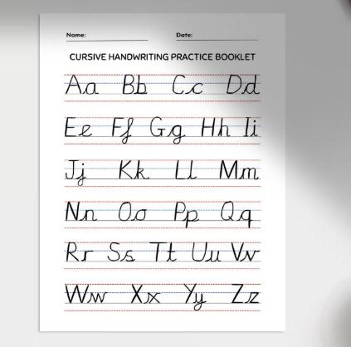 Cursive Template - Etsy