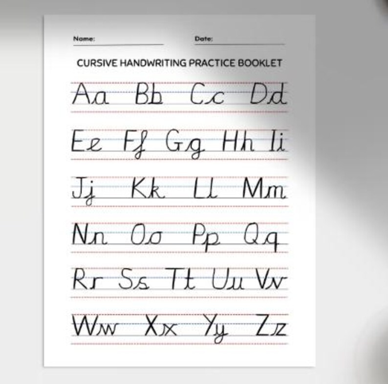 Cursive Template - Etsy
