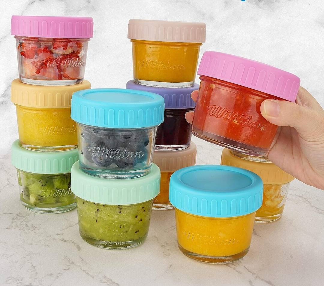 24-pack Glass Baby Food Storage Containers 4 Oz Baby Food Storage Jars ...