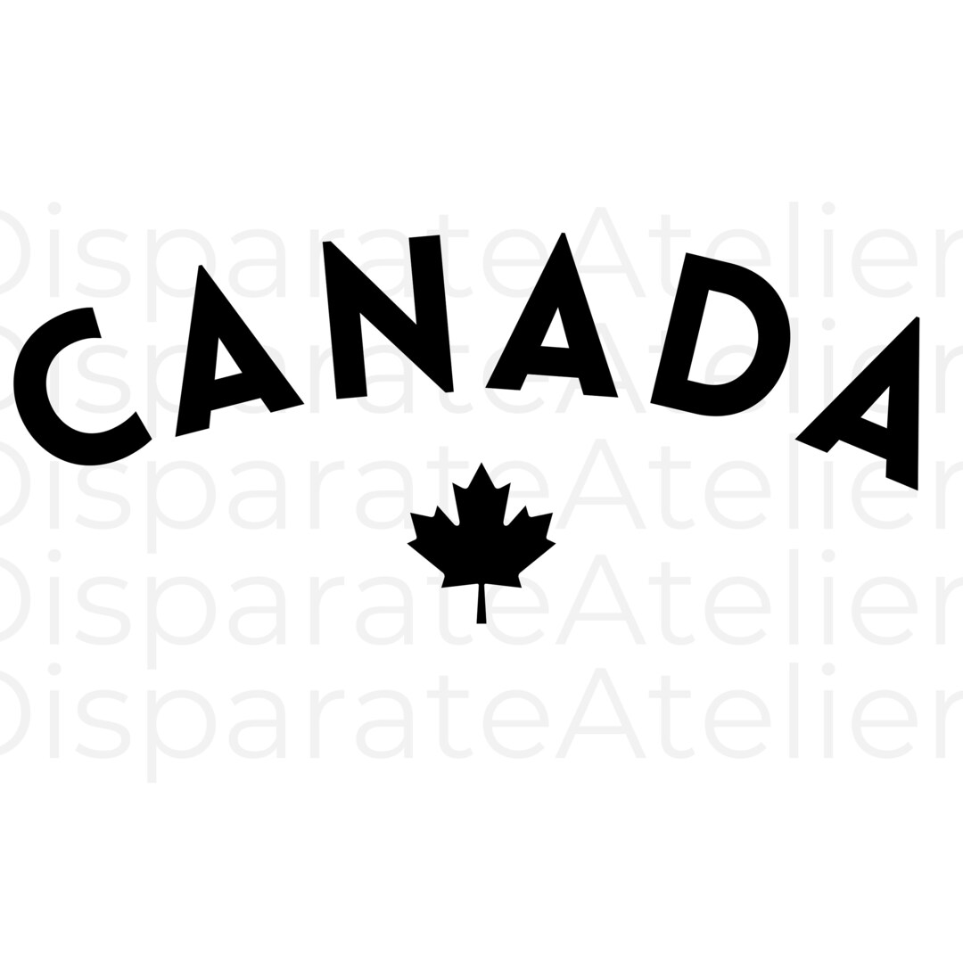 Canada Text Logo Digital Download- PNG, Canada SVG Instant Download ...