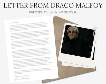 Personalized Letter From Draco Malfoy - Etsy