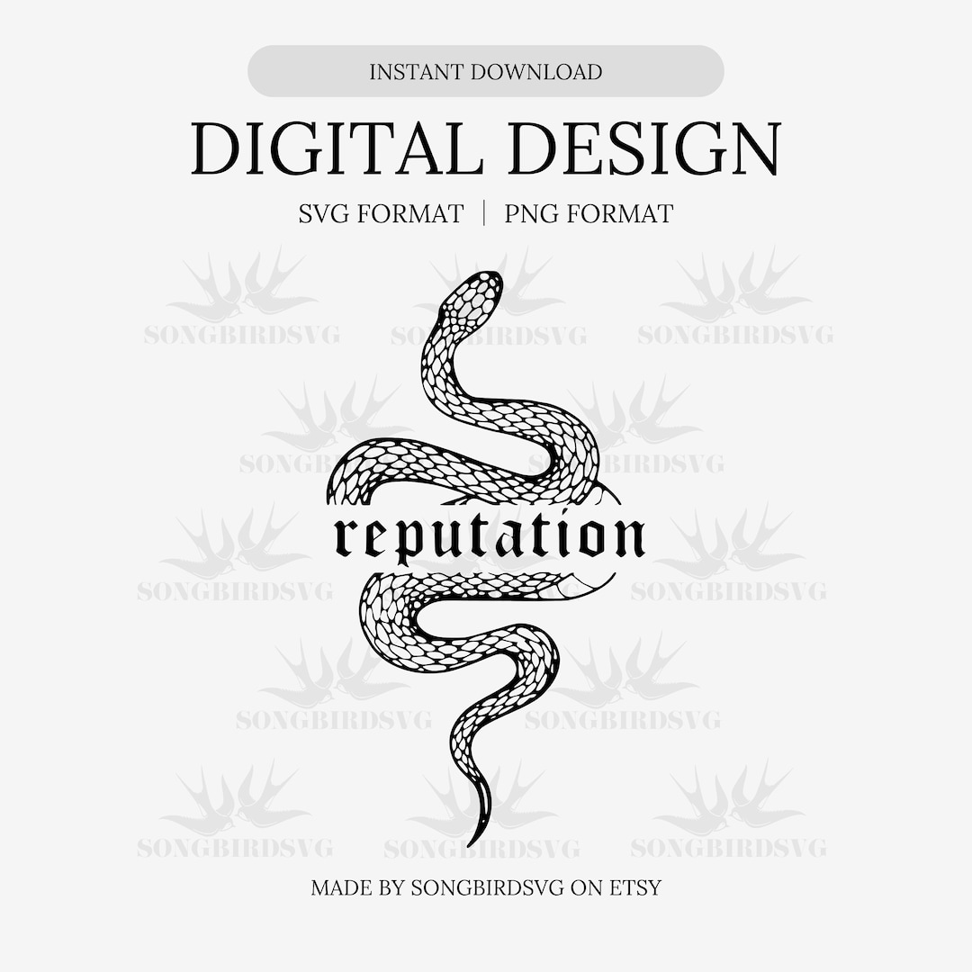 Reputation Snake Sticker PNG SGV Instant Download Digital Design Ready ...