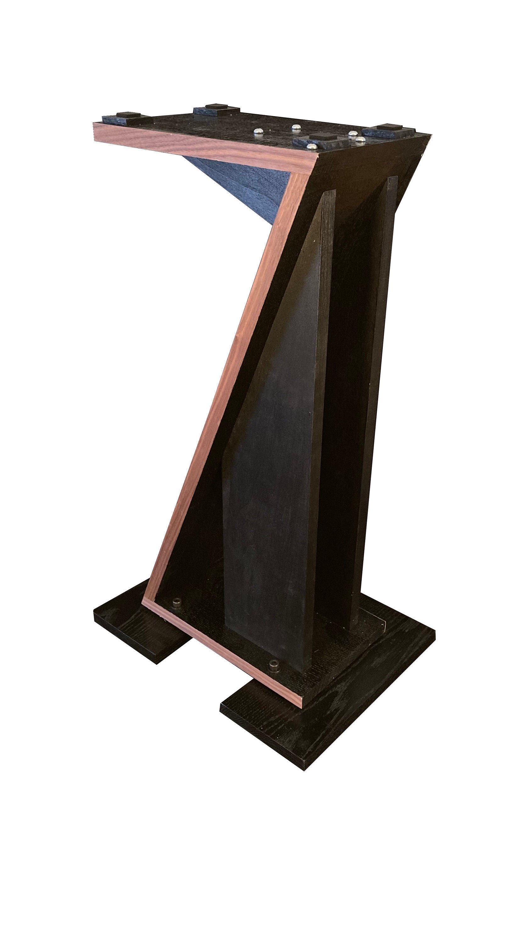 TALL Z Solid Hardwood Speaker Stands 29 Inches pair Walnut or Oak ...