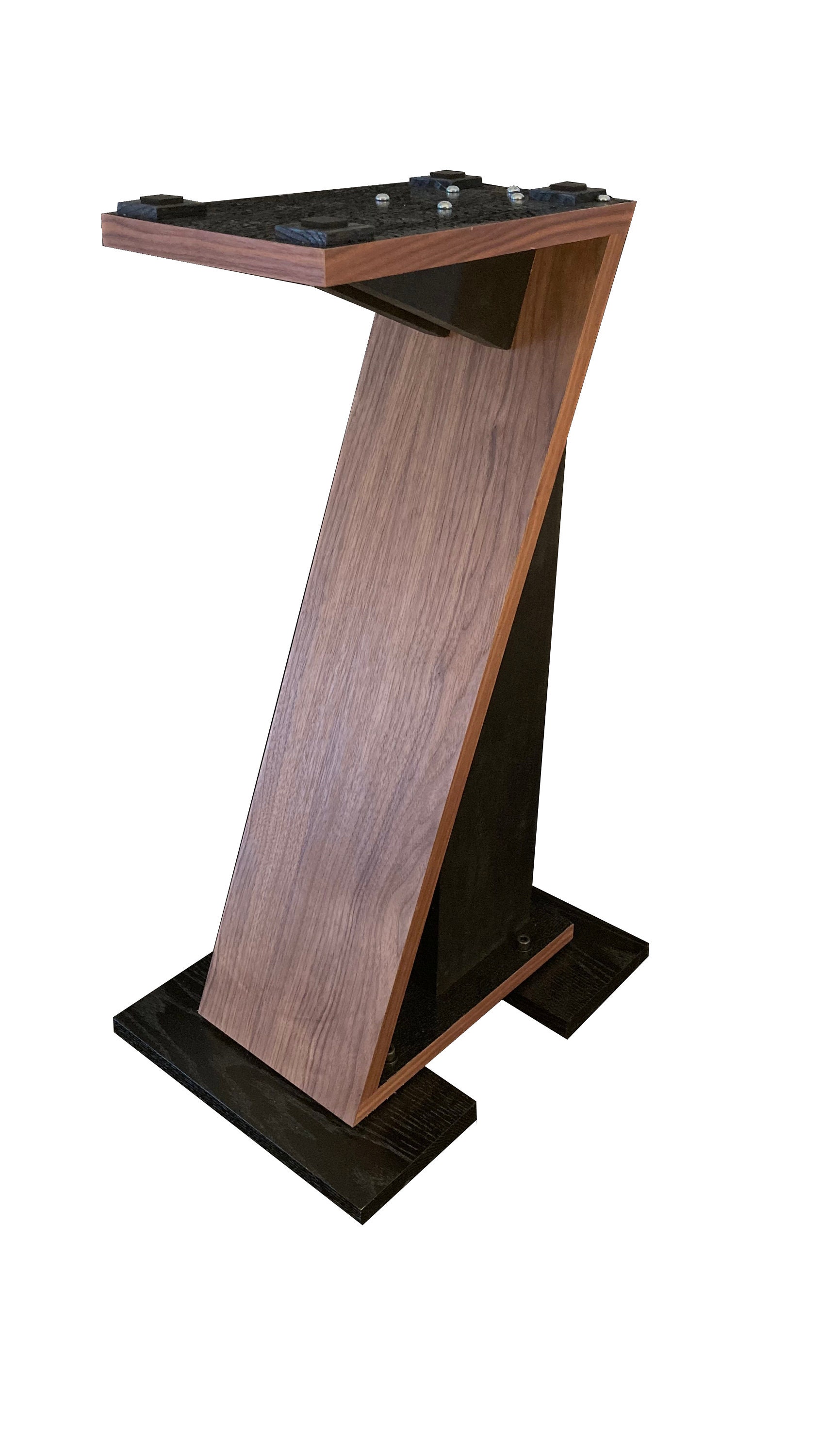 TALL Z Solid Hardwood Speaker Stands 29 Inches pair Walnut or Oak ...