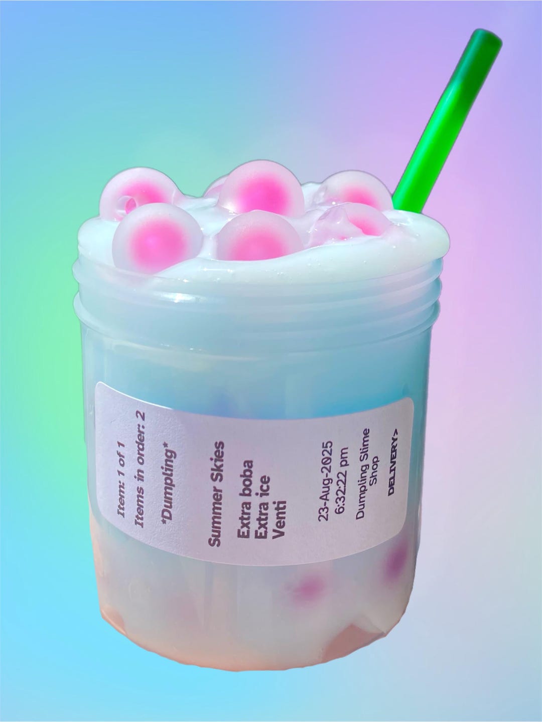 Summer Skies Slime, Frog Spawn Slime, Drink Slime, Bead Slime, Birthday ...