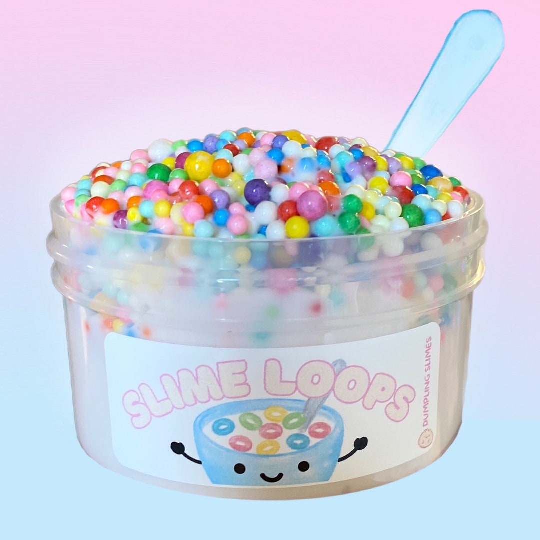 Cereal Slime, Fruit Loops Slime, Thick and Glossy Slime, Floam Slime, Birthday Gift, Stress ...