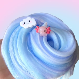 Axolotl Rainbow Slime: Bubblegum Scented Cloud Dough Slime - Etsy
