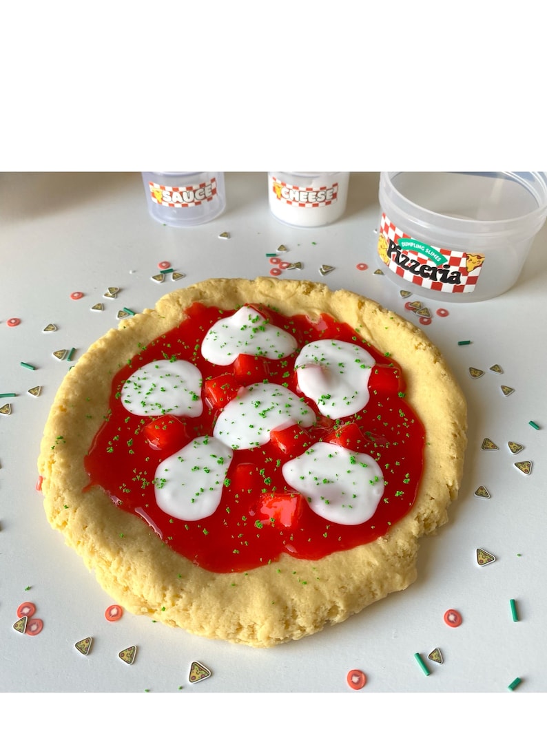 Pizza DIY Slime Kit: Cloud Cream, Glossy Food Slime, Kids Fidget Toy - Etsy
