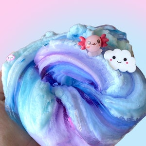 Axolotl Rainbow Slime: Bubblegum Scented Cloud Dough Slime - Etsy