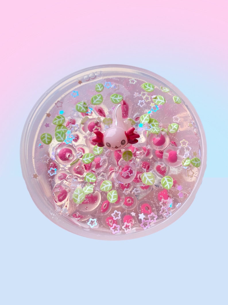 Axolotl Slime: Frog Spawn Beads, Axolotl Charm, Fidgettoy - Etsy