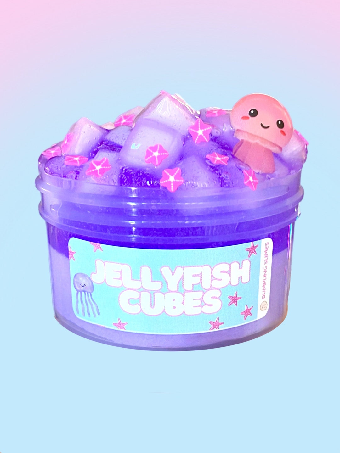 Jelly Fish Cubes Slime, Cliud Dough Slime, Clear Jelly Cube Slime ...
