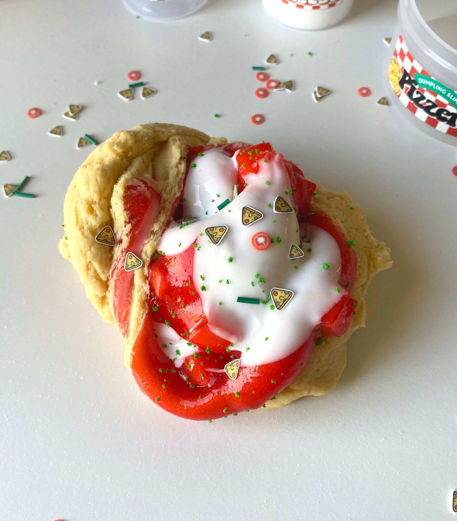 Pizza DIY Slime Kit: Cloud Cream, Glossy Food Slime, Kids Fidget Toy - Etsy