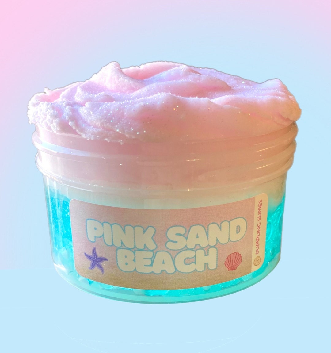 Pink Sand Beach Slime, Cloud Crème Slime, Clear Slime, Ocean Slime ...