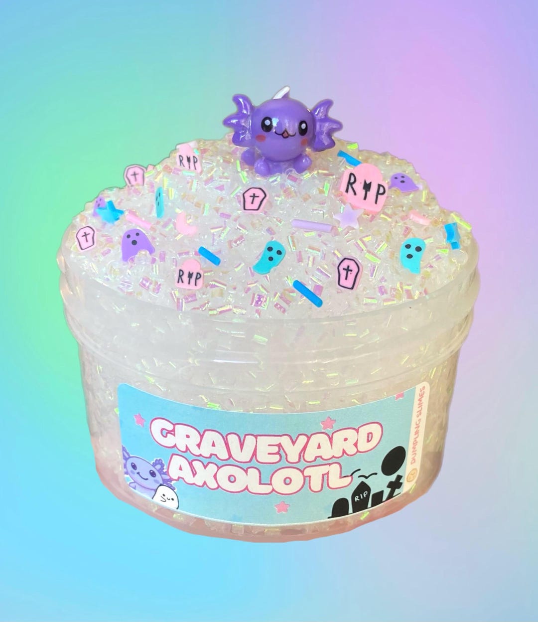 Graveyard Axolotl Halloween Slime, Bingsu Slime, Crunchyslime ...