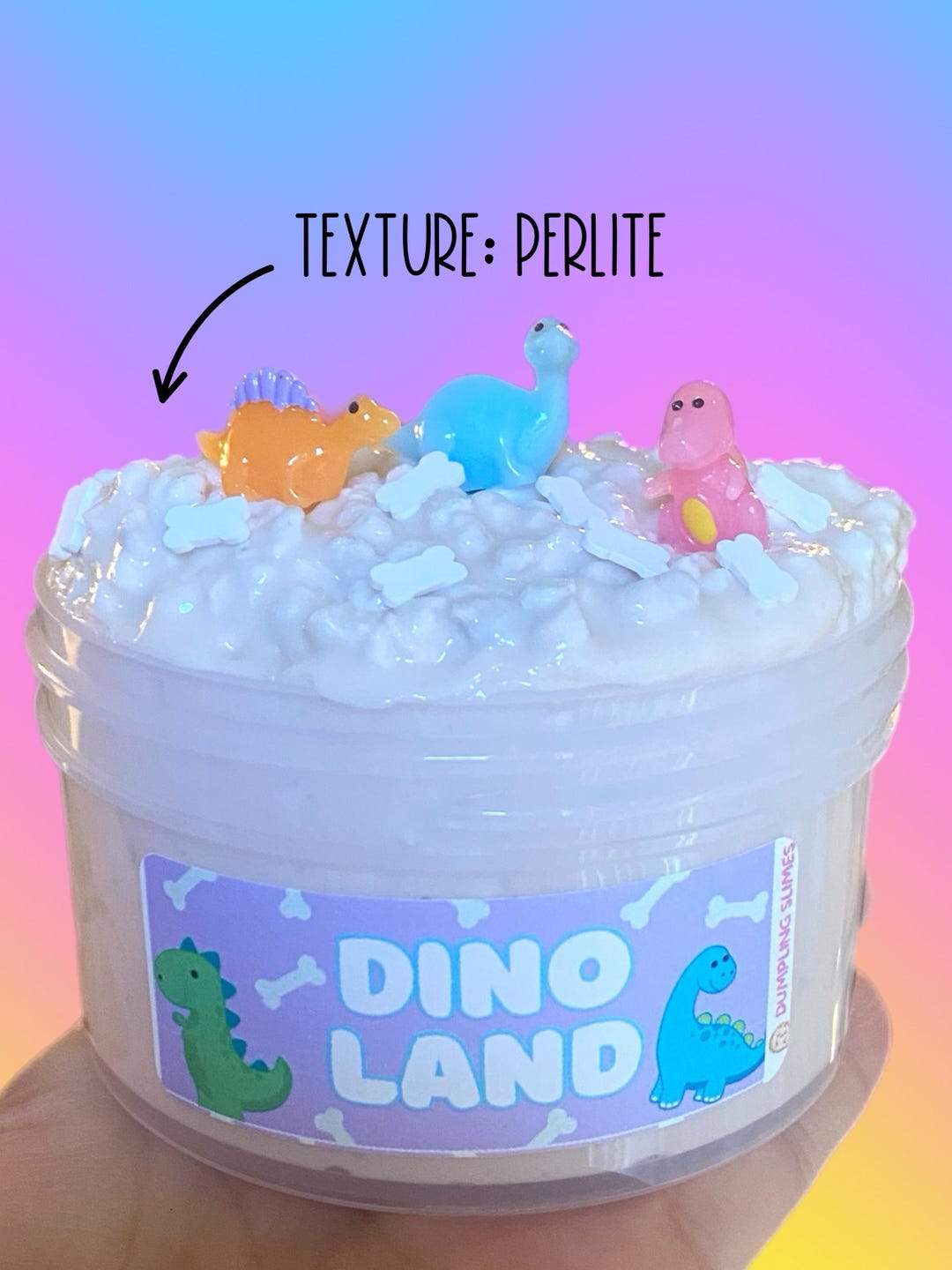Dino Land Perlite Slime, Perlite Slime, Dinosaur Slime, Crunchy Slime ...