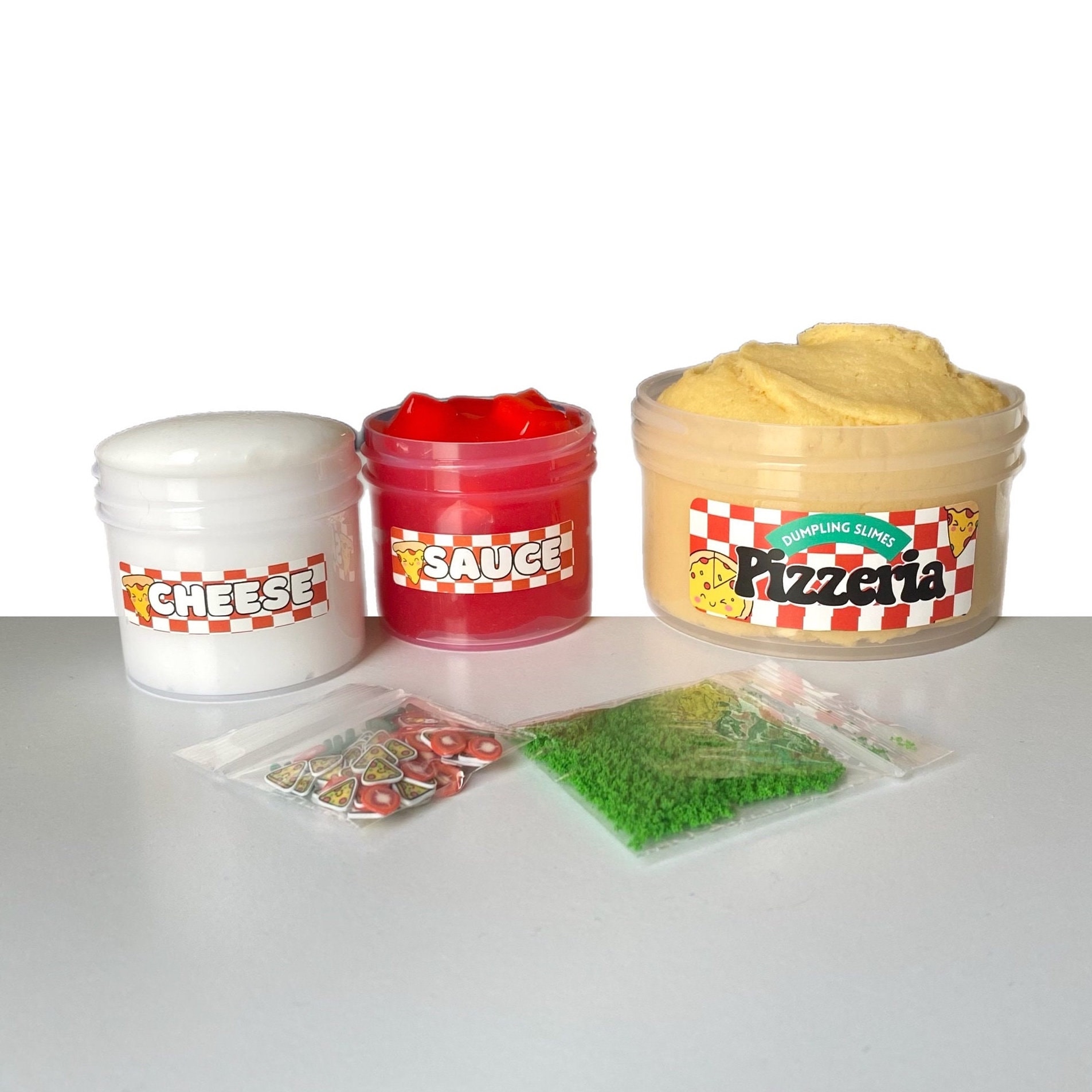 Pizza DIY Slime Kit: Cloud Cream, Glossy Food Slime, Kids Fidget Toy - Etsy