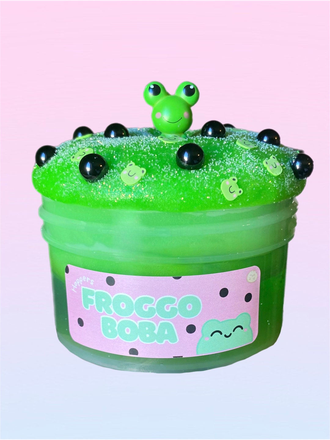 Froggy Boba Slime, Icee Slime, Clear Slime, Boba Slime, Kids Gift ...
