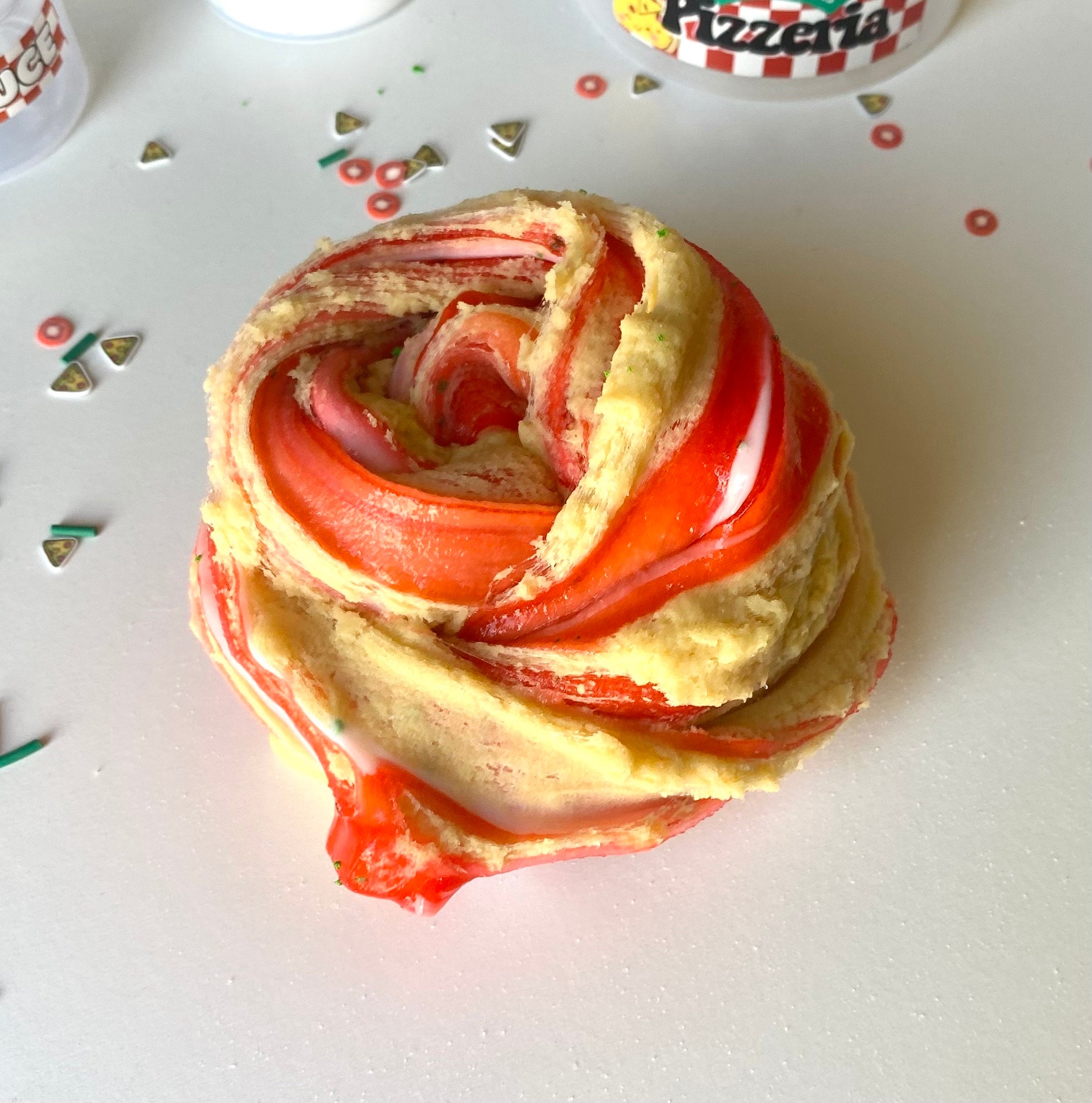 Pizza DIY Slime Kit: Cloud Cream, Glossy Food Slime, Kids Stress Relief ...