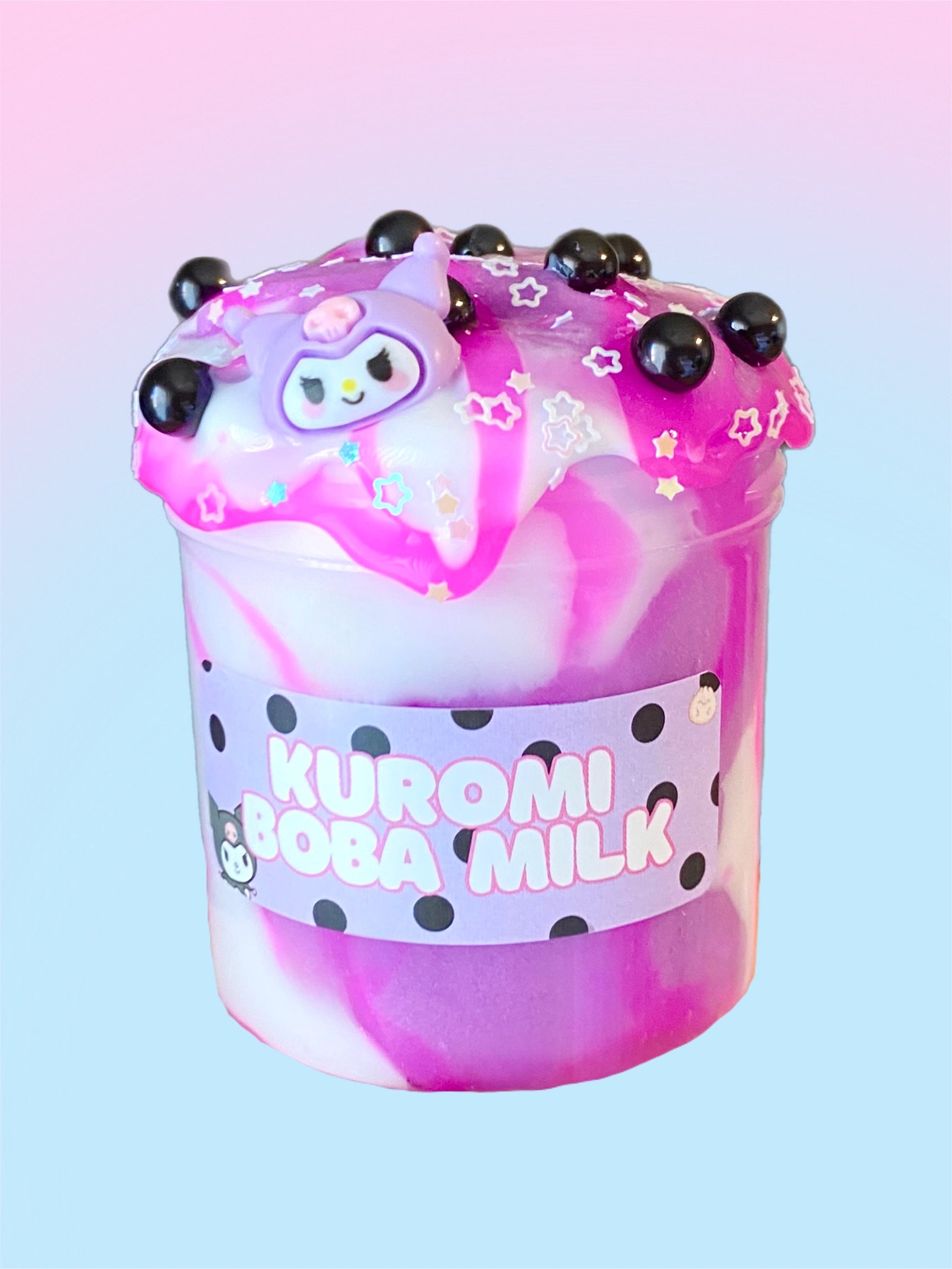 Kuromi Boba Milk Slime, Slime grueso y brillante, Slime Icee, DIY Slime, Boba Slime, Regalo de ...