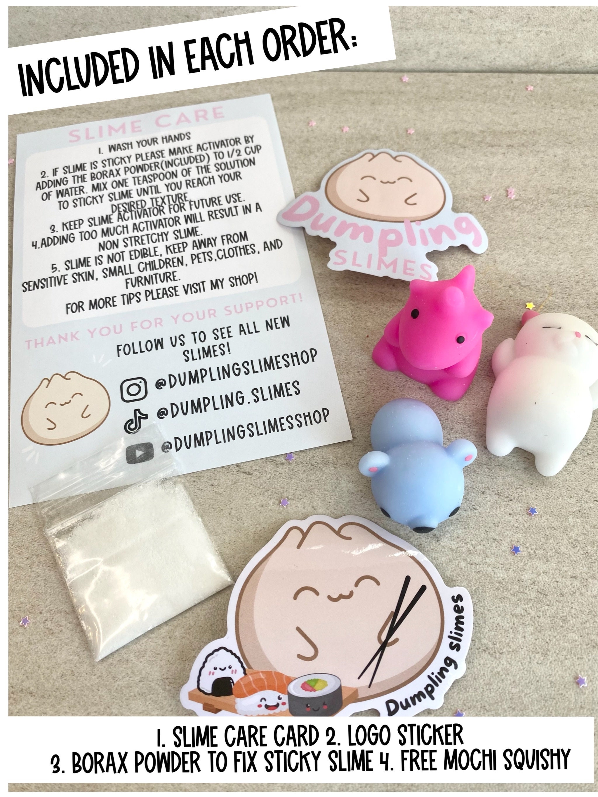 Axolotl Ramen Slime, Jelly Slime, Bingsu Bead Slime, Axolotl Charm ...