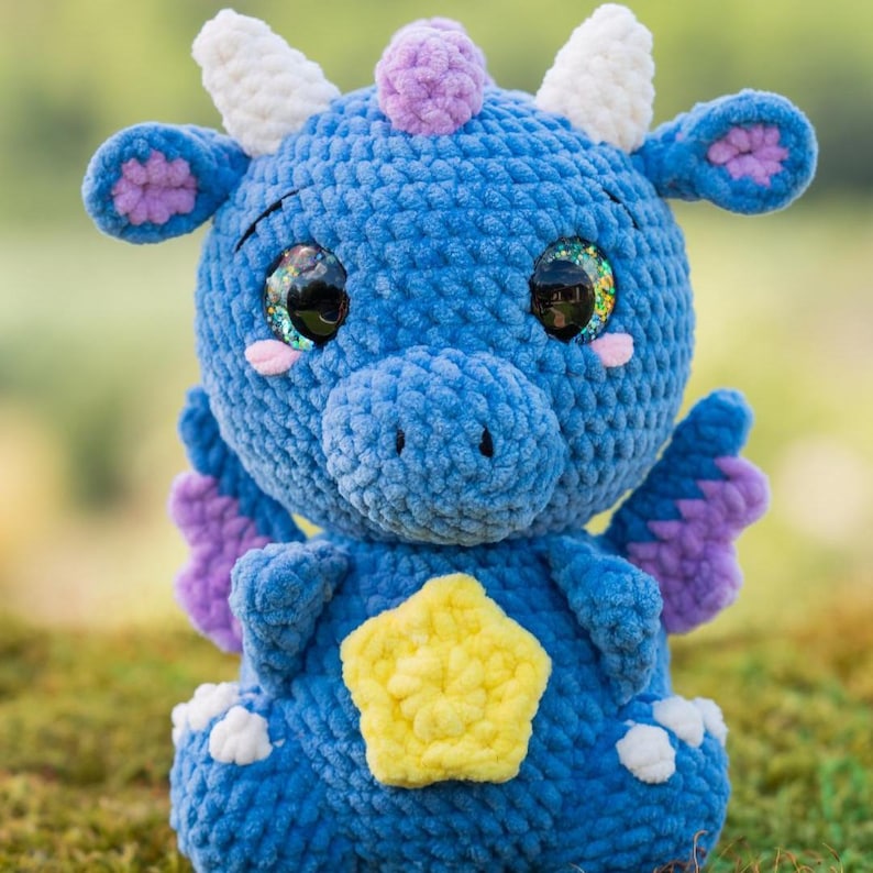 Star & Moon - Amigurumi Pattern - Baby Dragon - Crochet - ENGLISH ONLY ...