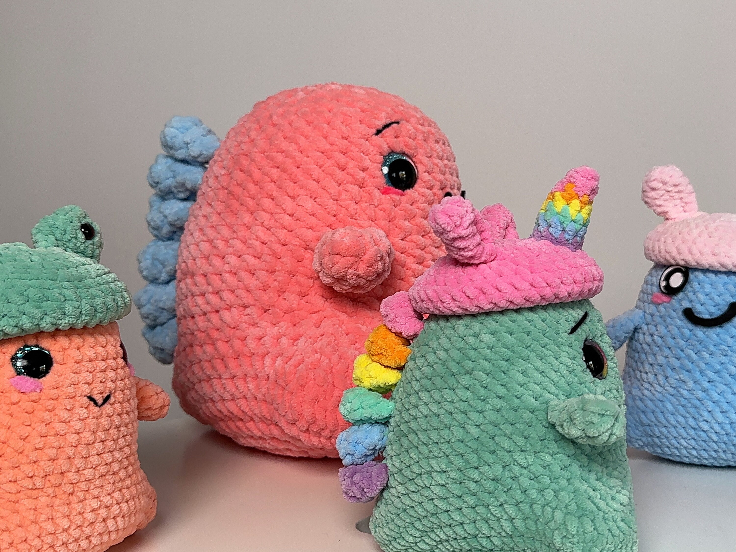 NO SEW PATTERN - Coco, the Ghostzilla! - Amigurumi Dino Ghost Pattern ...
